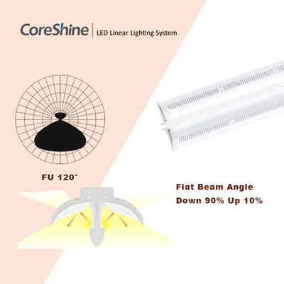 60W Indirect Lighting Fixtures , 80CRI 4ft LED Linear Pendant Light